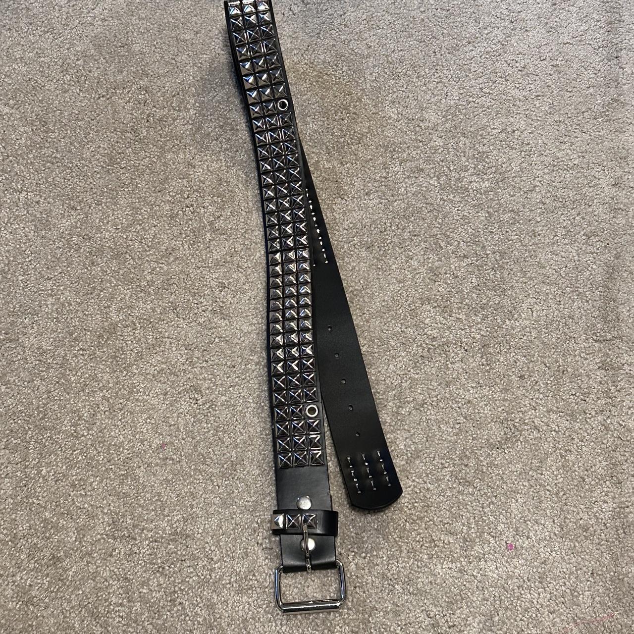 OG HOT TOPIC studded belt with silver studs #goth... - Depop