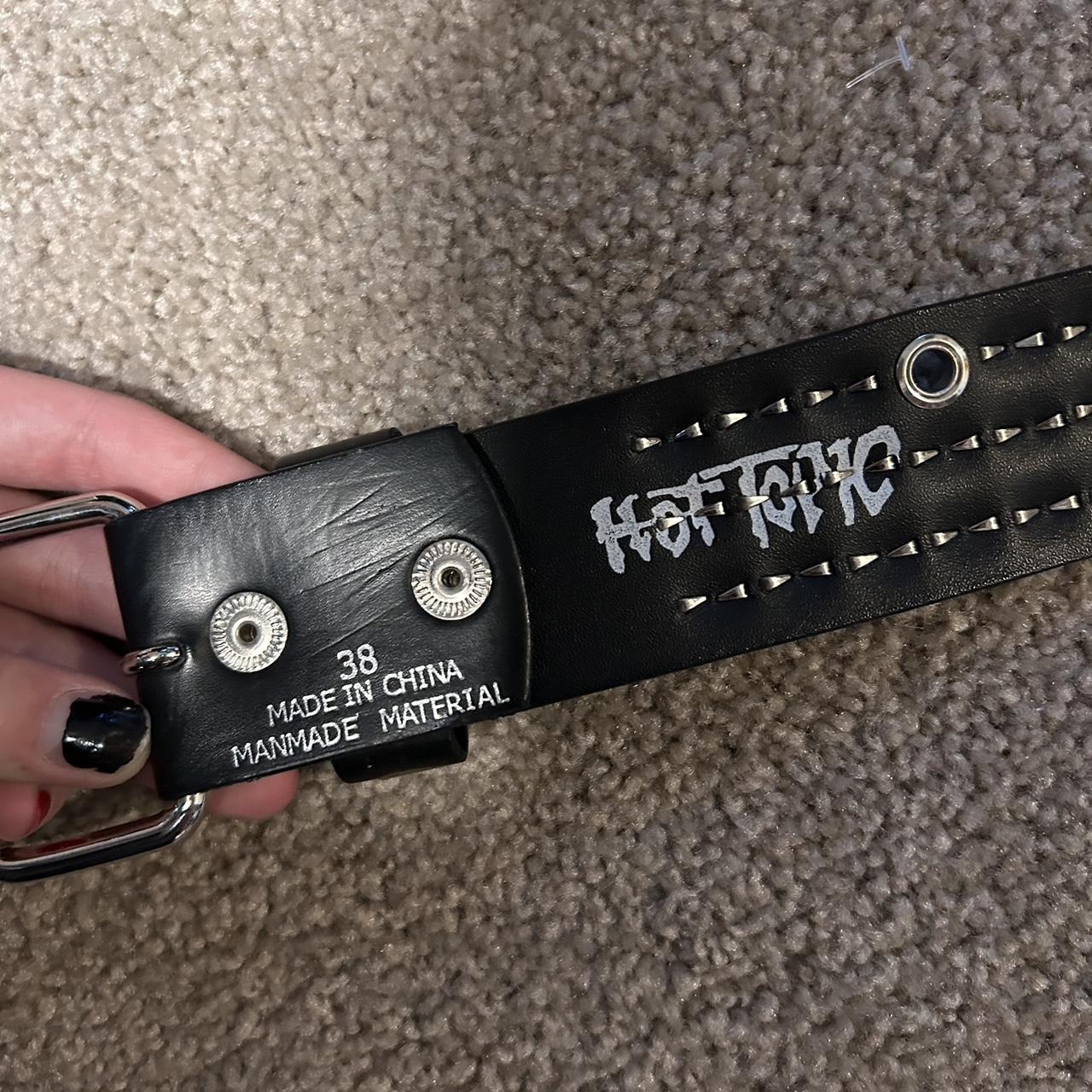OG HOT TOPIC studded belt with silver studs #goth... - Depop