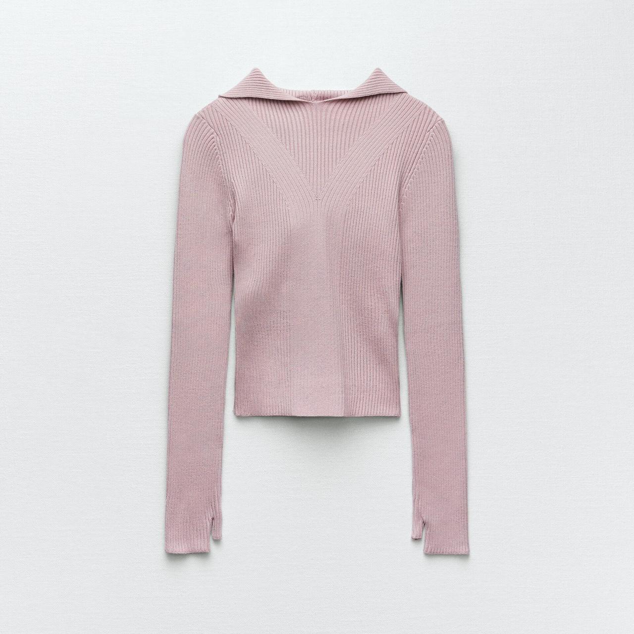 Zara knit sweater with thumb detail, size M but fits... - Depop