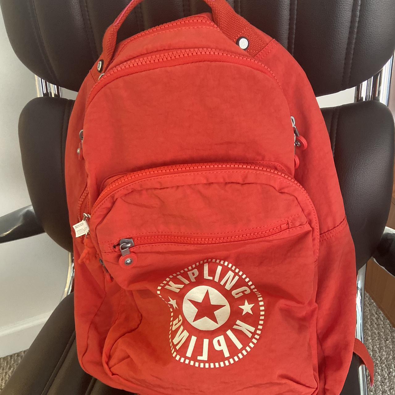 Large Kipling Red Backpack - Depop
