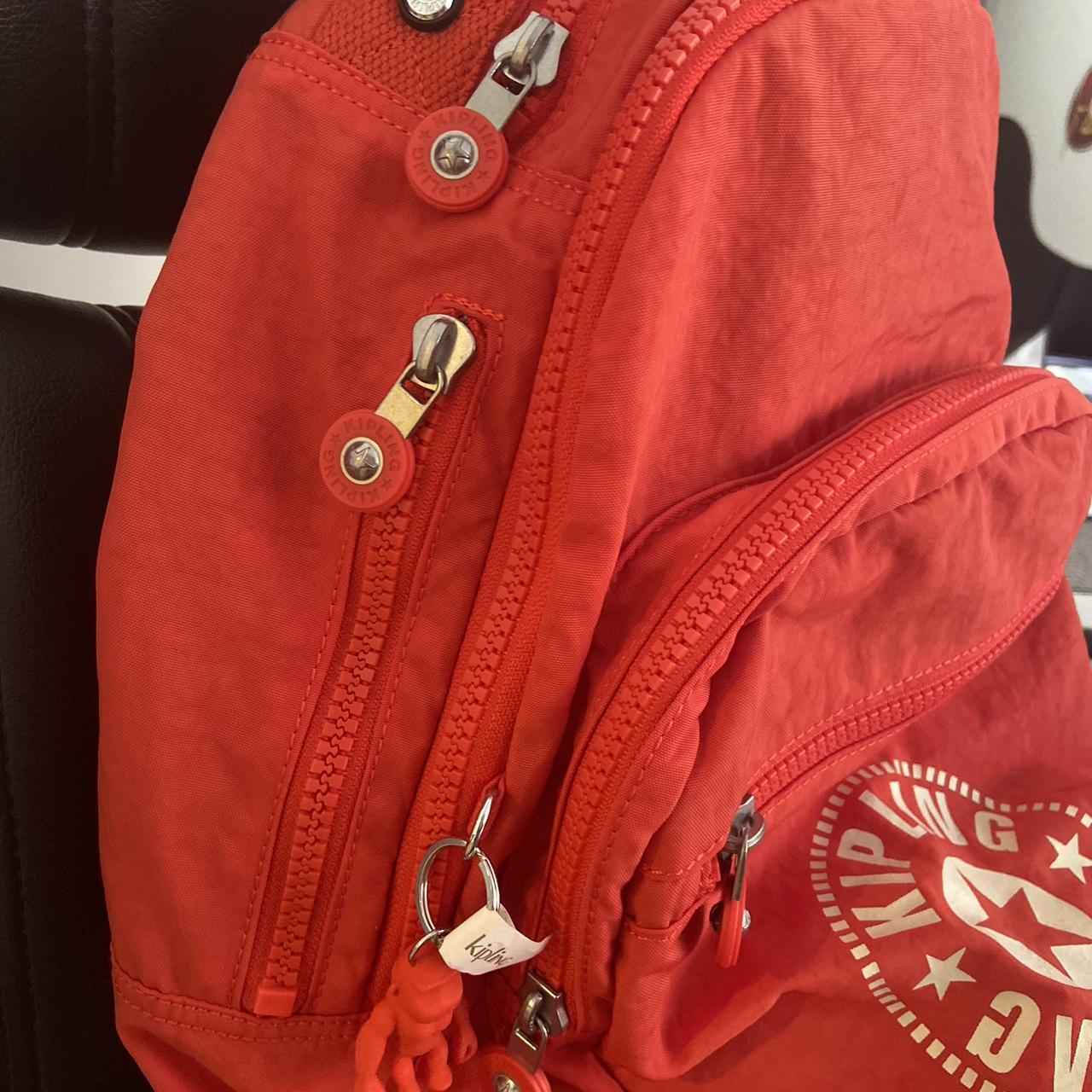 Large Kipling Red Backpack - Depop