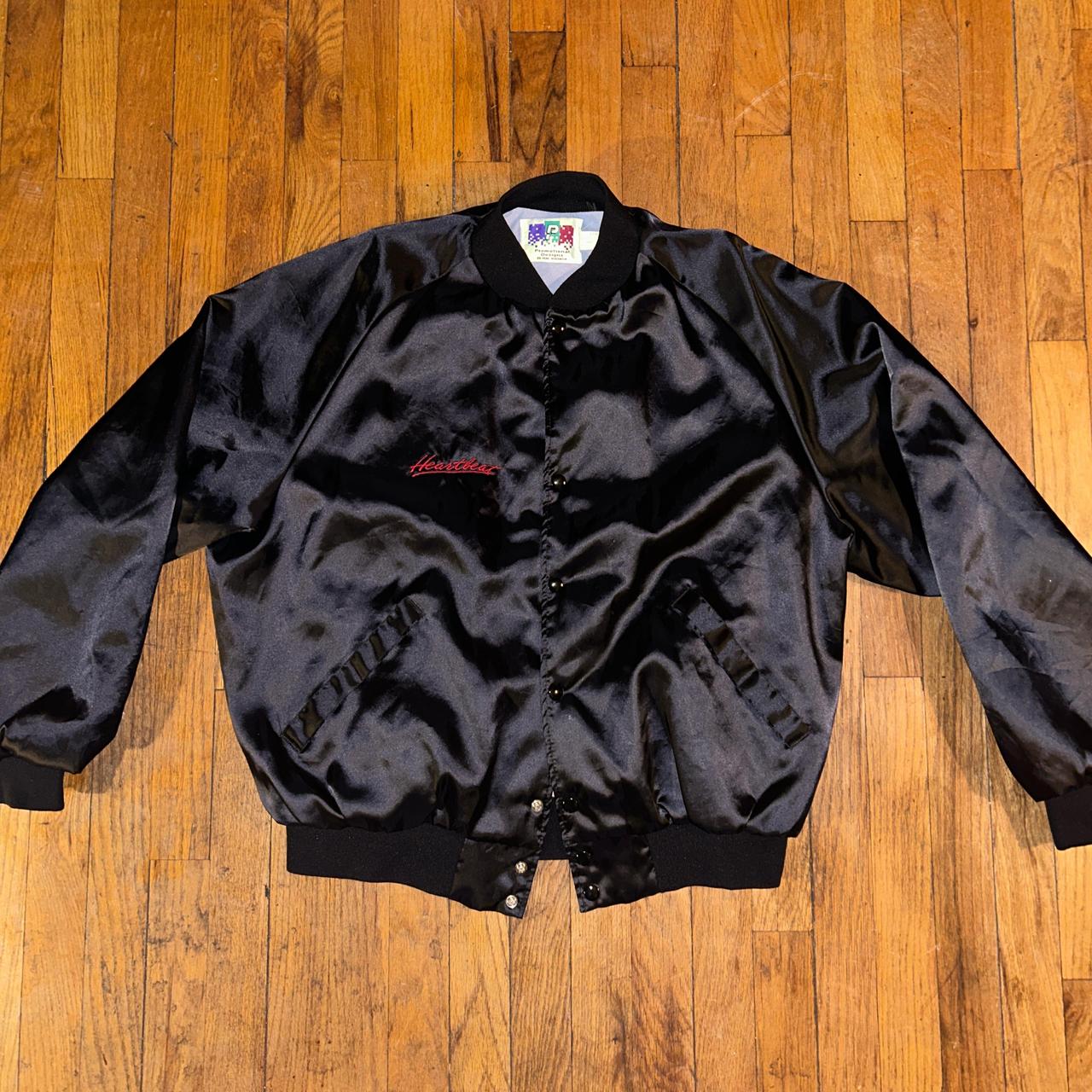 Vintage Chevy heartbeat of America 80s satin... - Depop