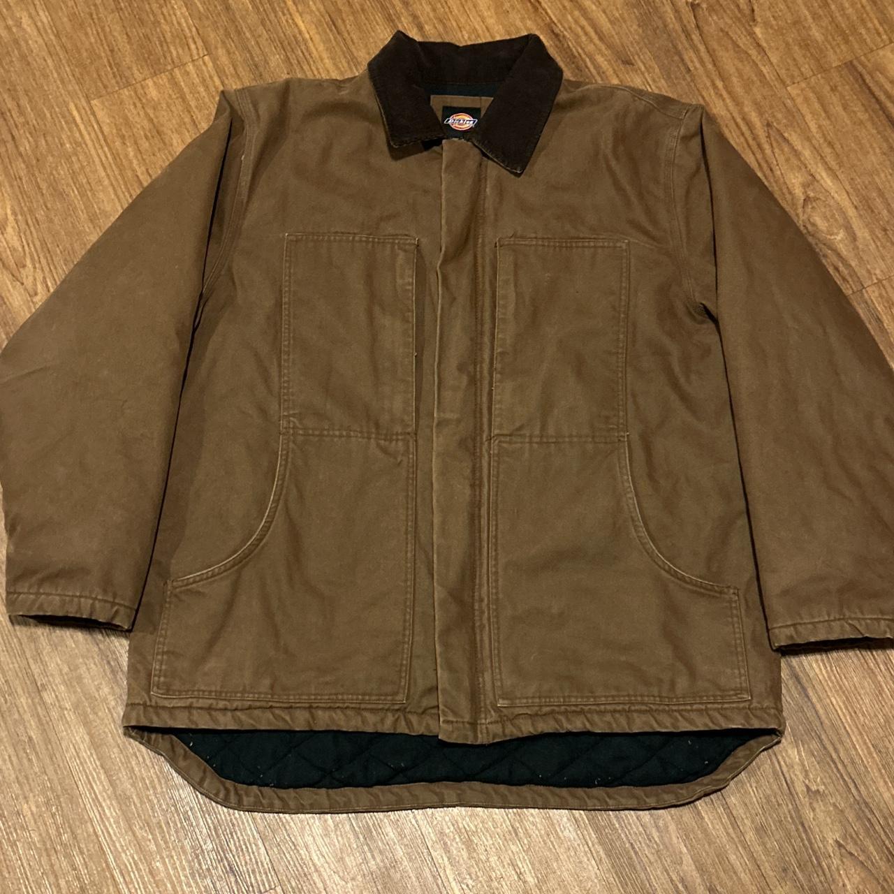 Dickies zip up work jacket Corduroy collar, great... - Depop