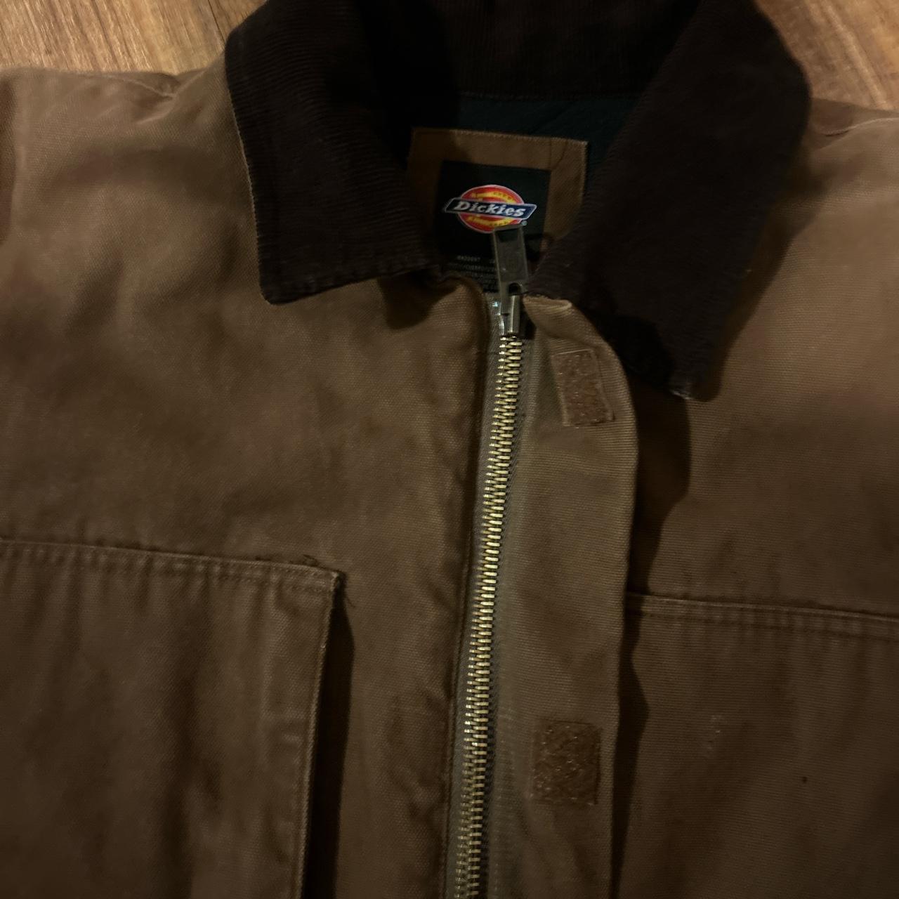 Dickies zip up work jacket Corduroy collar, great... - Depop