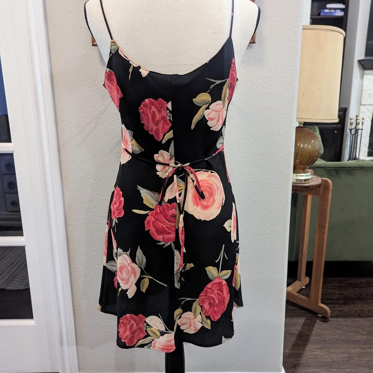 Vintage romantic 90s Rose slip dress Tie in back.... - Depop