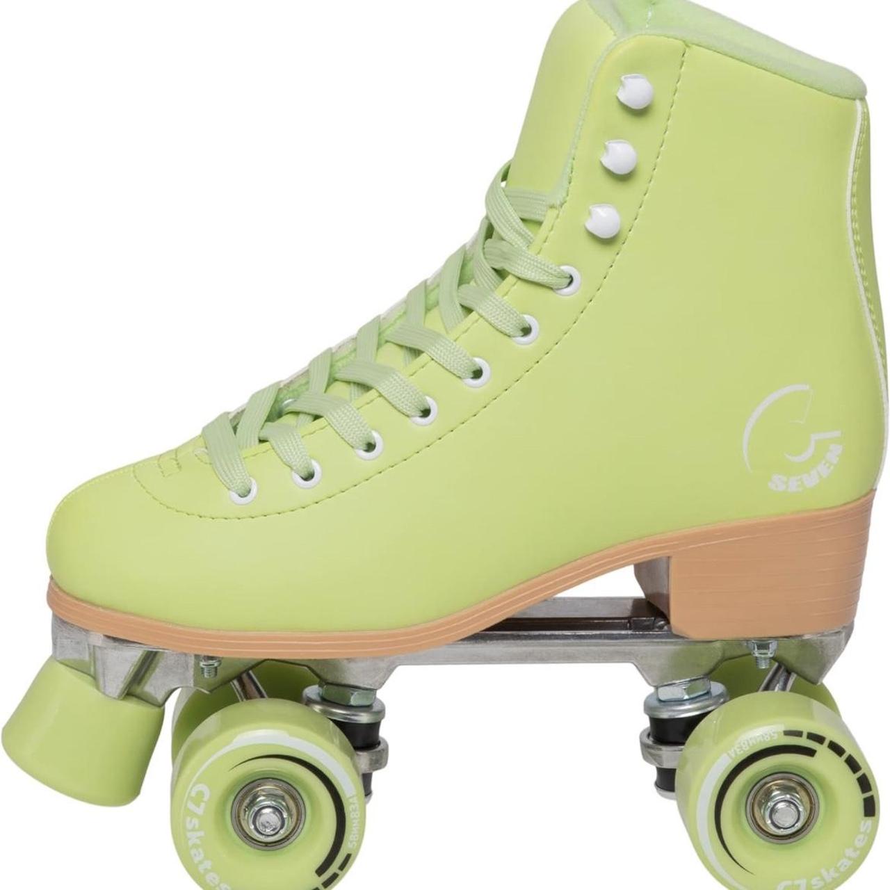 Woman’s lime green roller skates size 7 new in box... - Depop