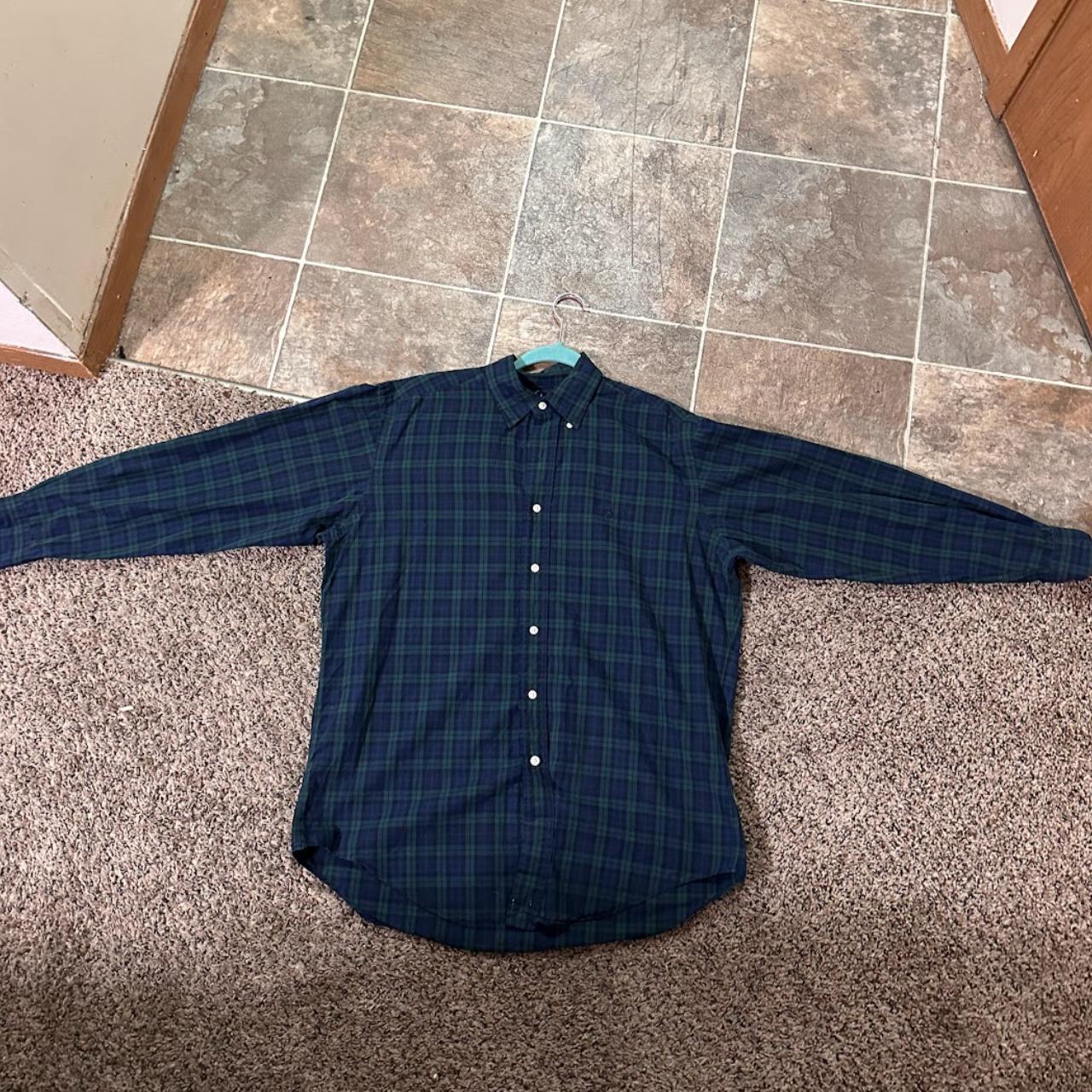 Polo button up (long sleeve) Size:15 1/2 (Mens M?)... - Depop