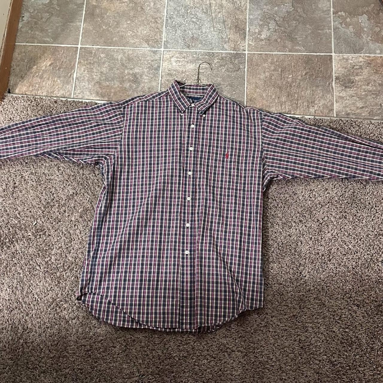 Polo Button Up Size: M cool design on these - Depop