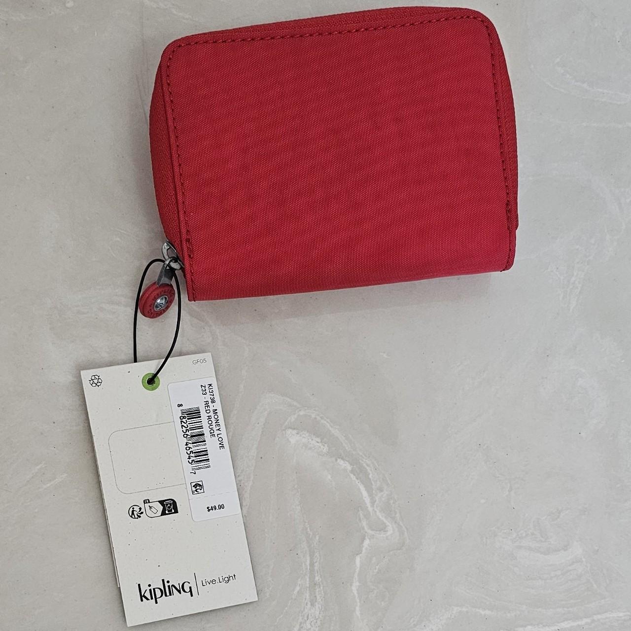 Kipling Women's Money Love Small Wallet RED ROUGE... - Depop