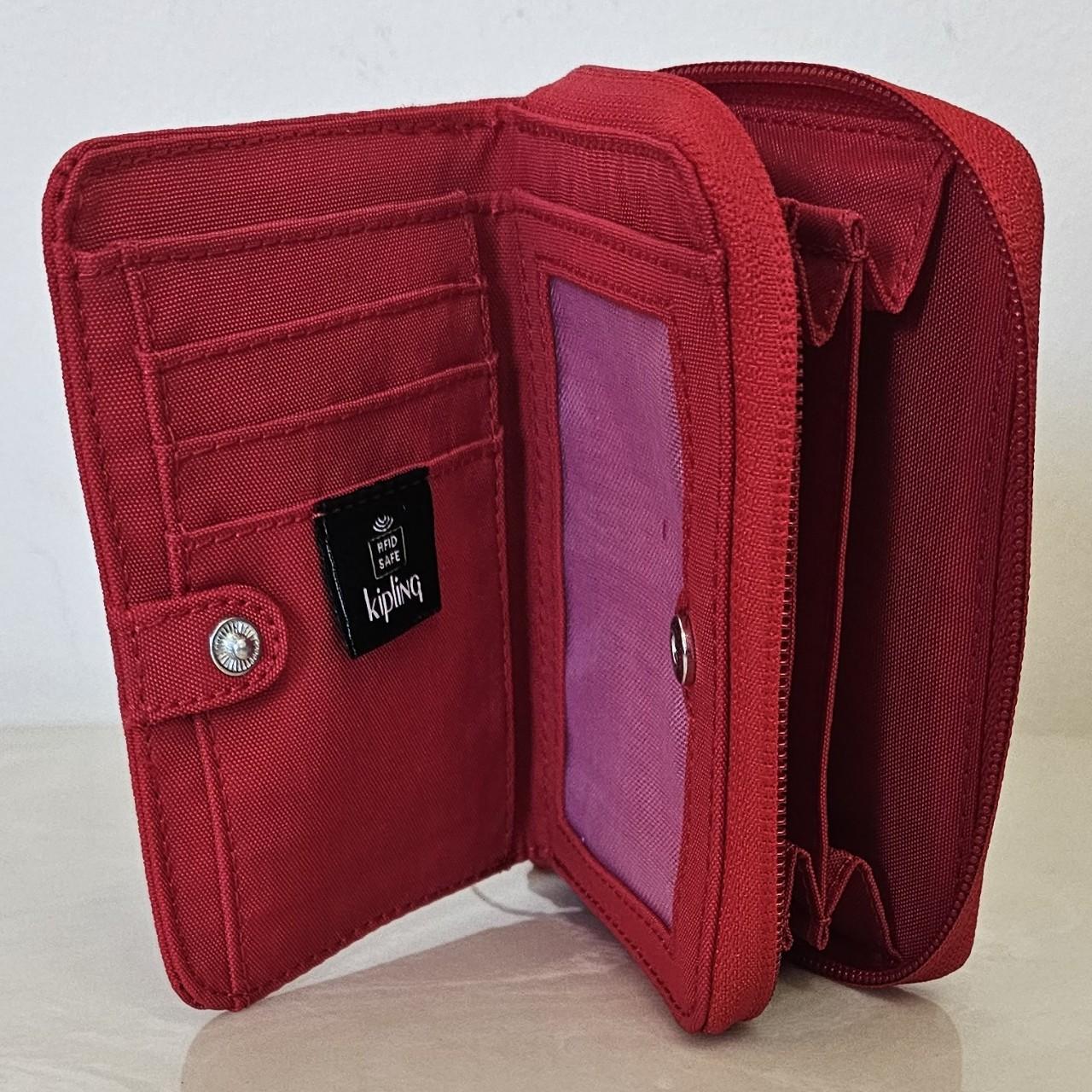 Kipling Women's Money Love Small Wallet RED ROUGE... - Depop