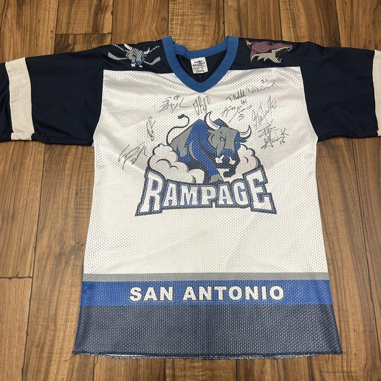 San Antonio Rampage Hockey Jersey Mesh AHL Signed By... | Depop