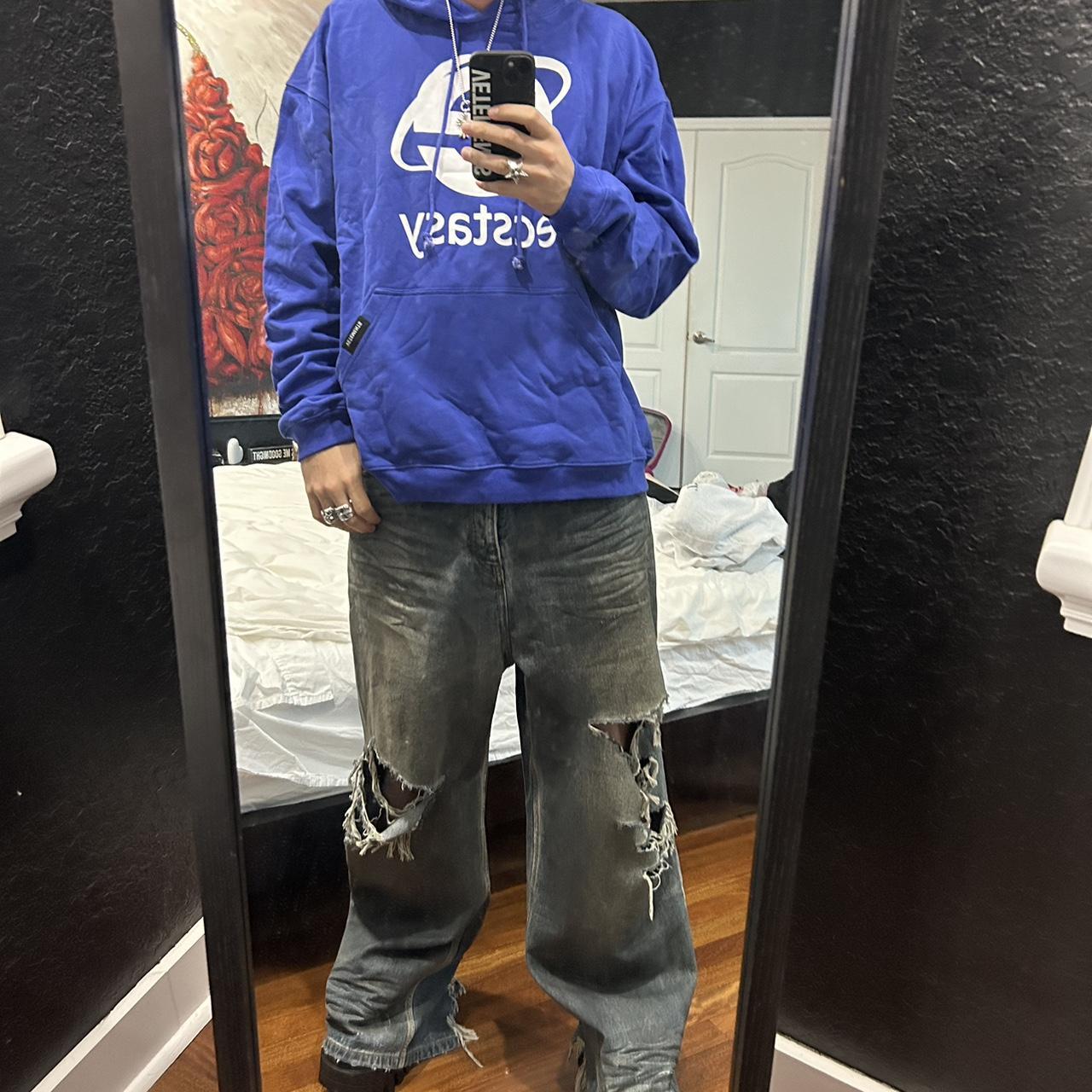 Vetements ecstasy hoodie size xs oversized Among... - Depop