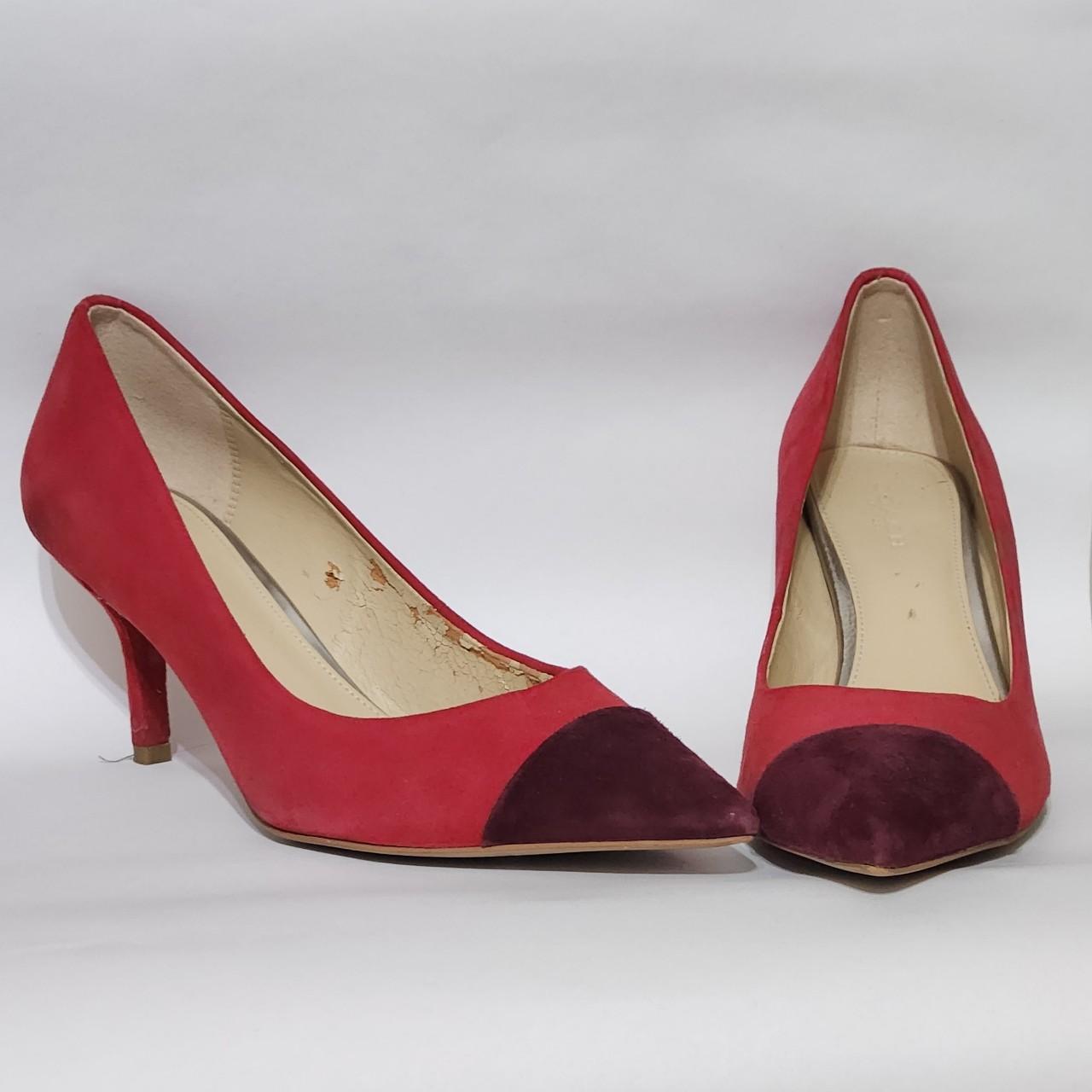 Coach red heels - size 8 - vintage - point toe - Depop