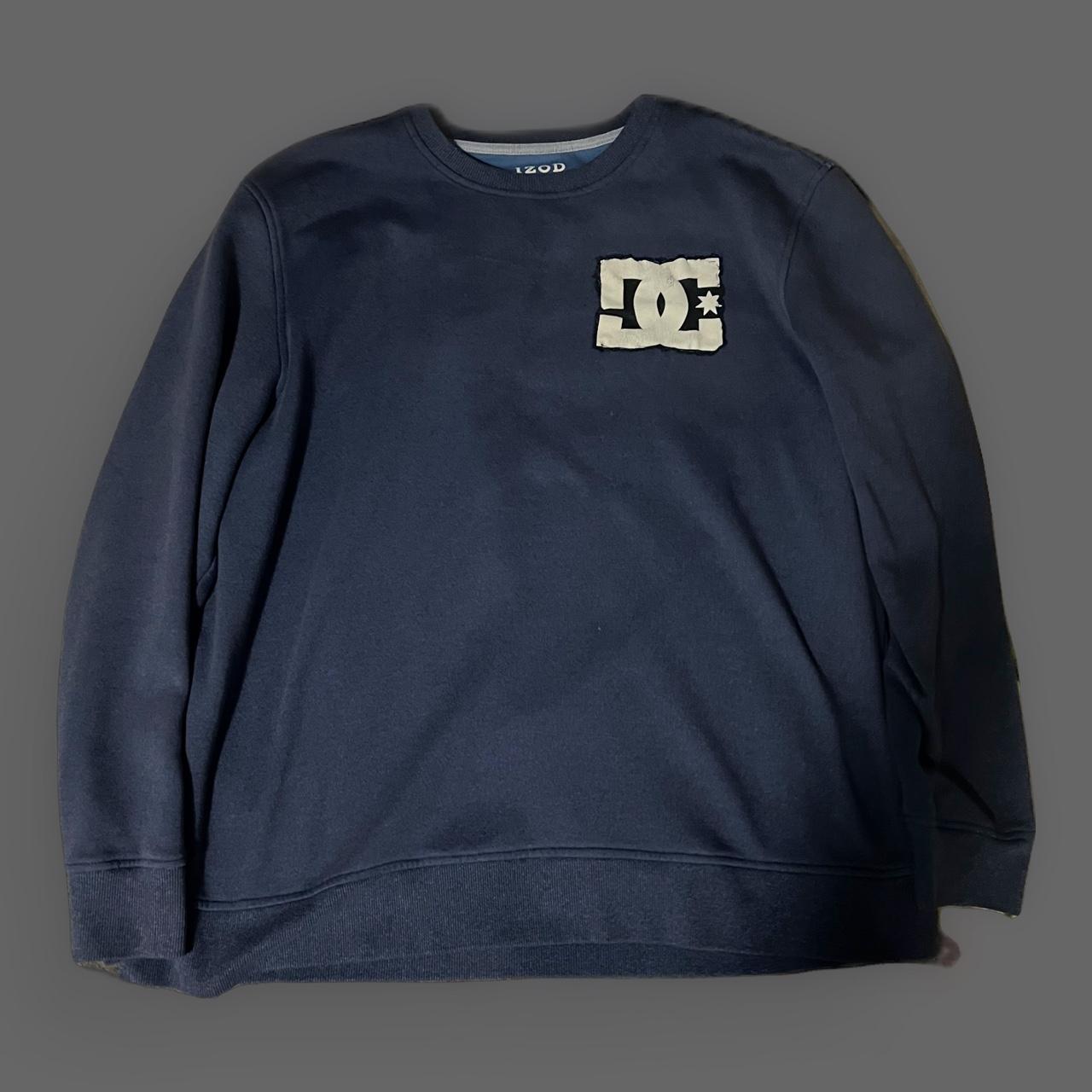 IZOD XL SWEATER DC patch hand sewn on by me - Depop