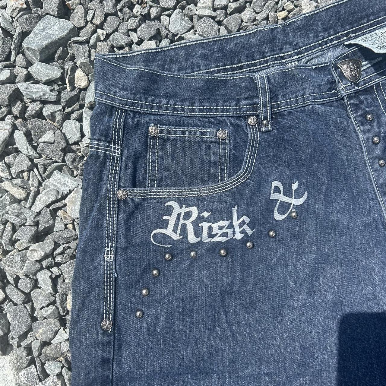 y2k jorts (crotch to bottom 13 and half waist 17... - Depop