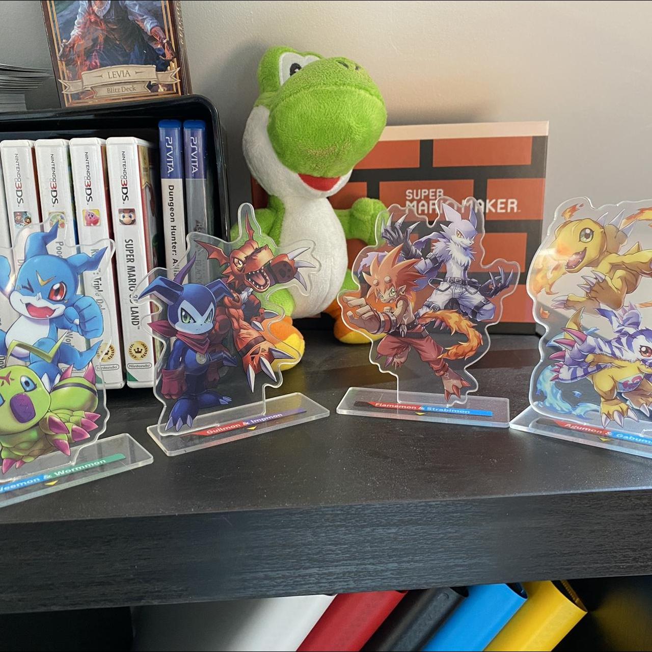 Full set of 4x Digimon card acrylic displays Sealed - Depop