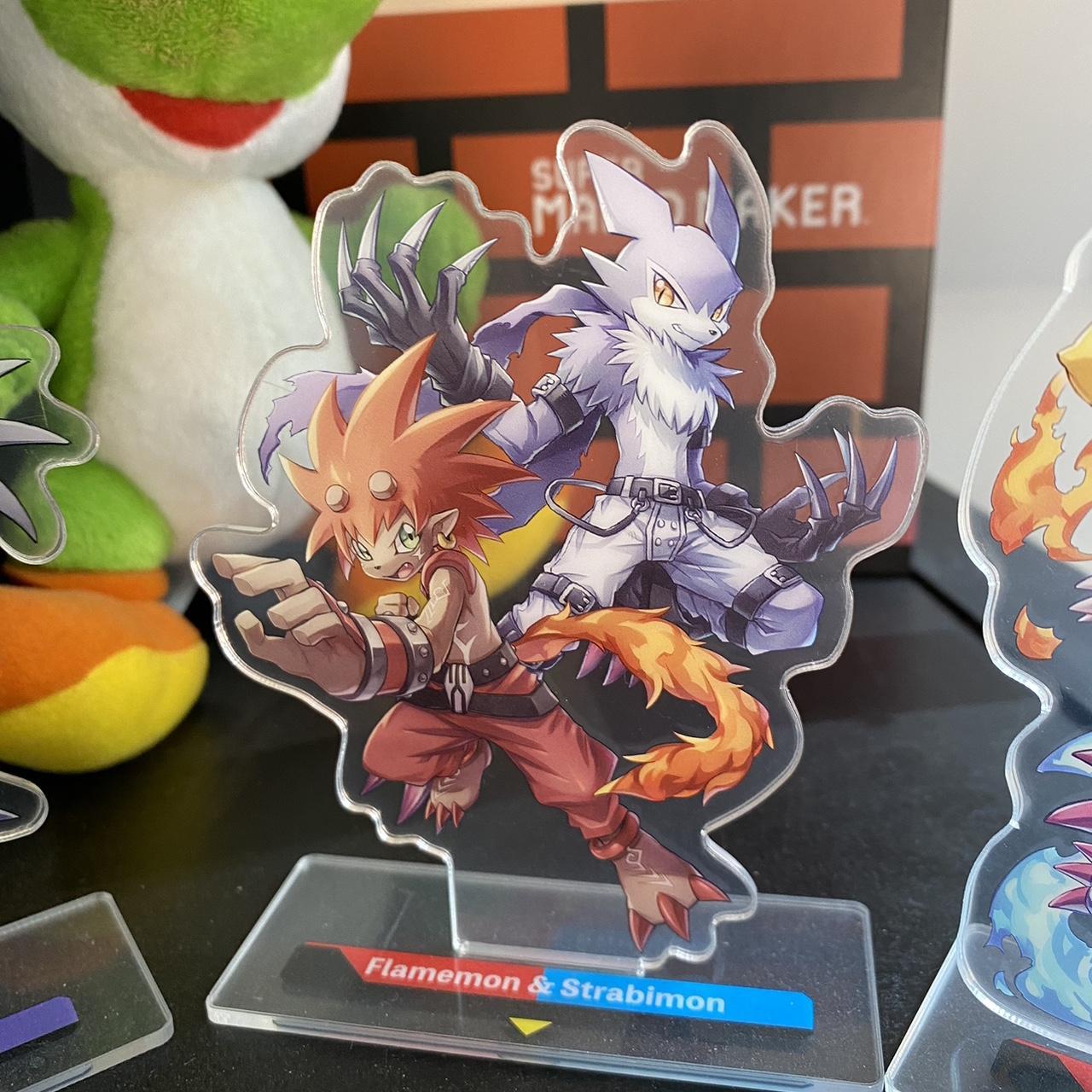 Full set of 4x Digimon card acrylic displays Sealed - Depop