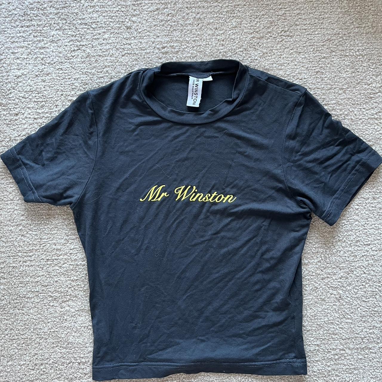 Mr Winston cropped tee Excellent condition Size S - Depop