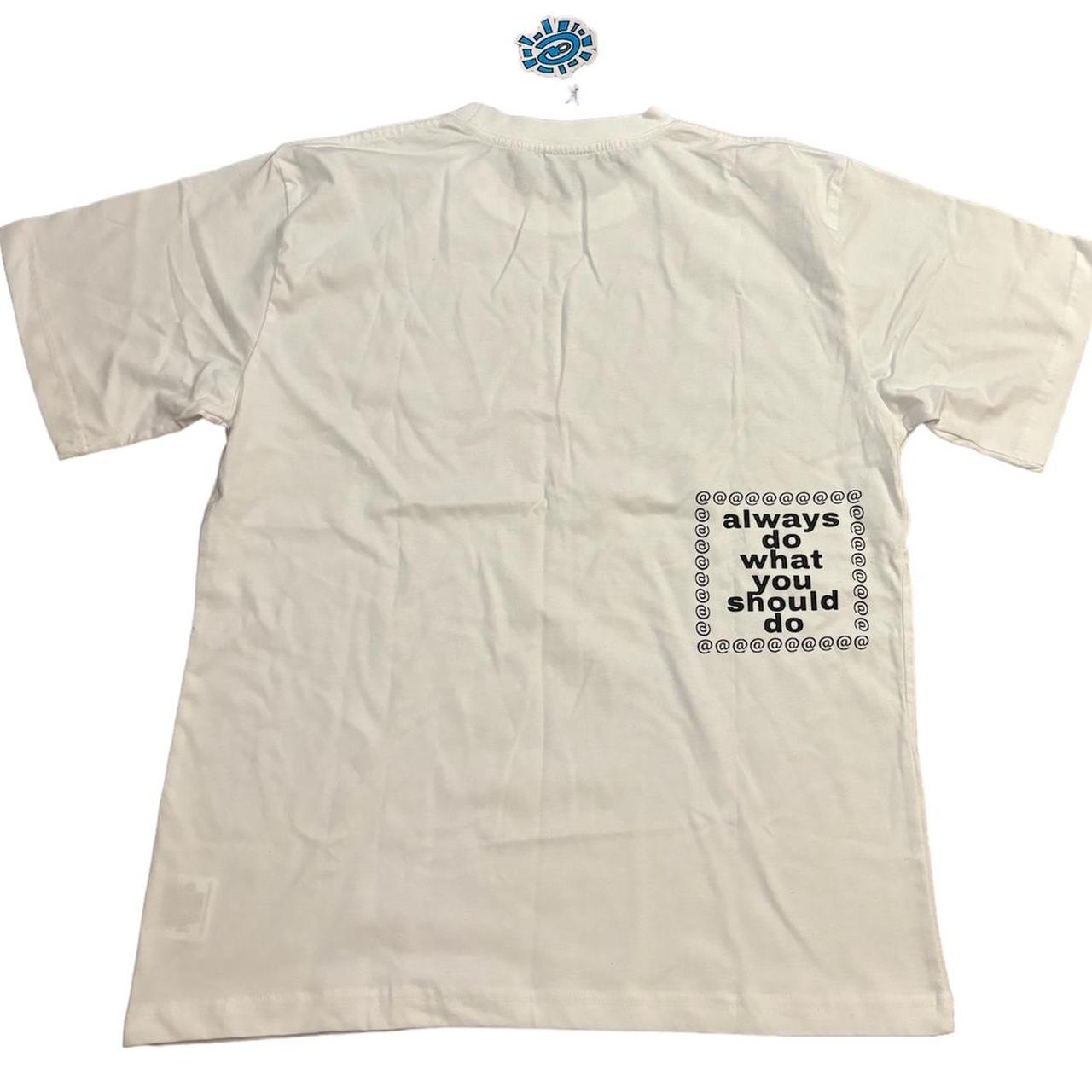 adwysd tshirt white and pink sick tee and a great... - Depop