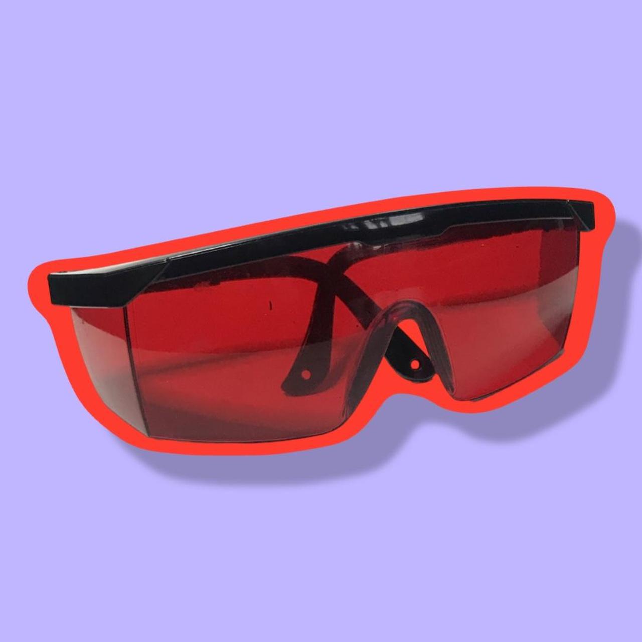 RED RAVE GLASSES! *these are pretty scratched up... - Depop