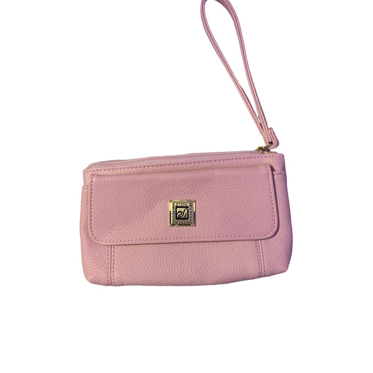 pink handheld purse - Depop