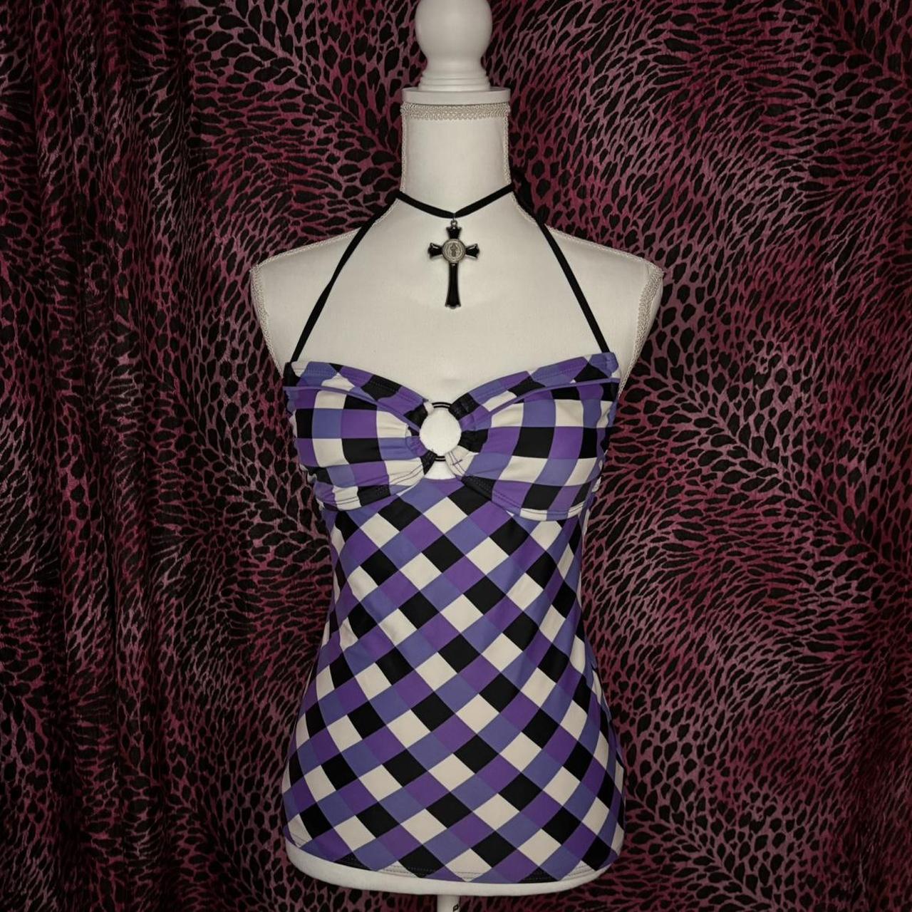 Candies swim top ☆ all over checkered pattern ☆... | Depop