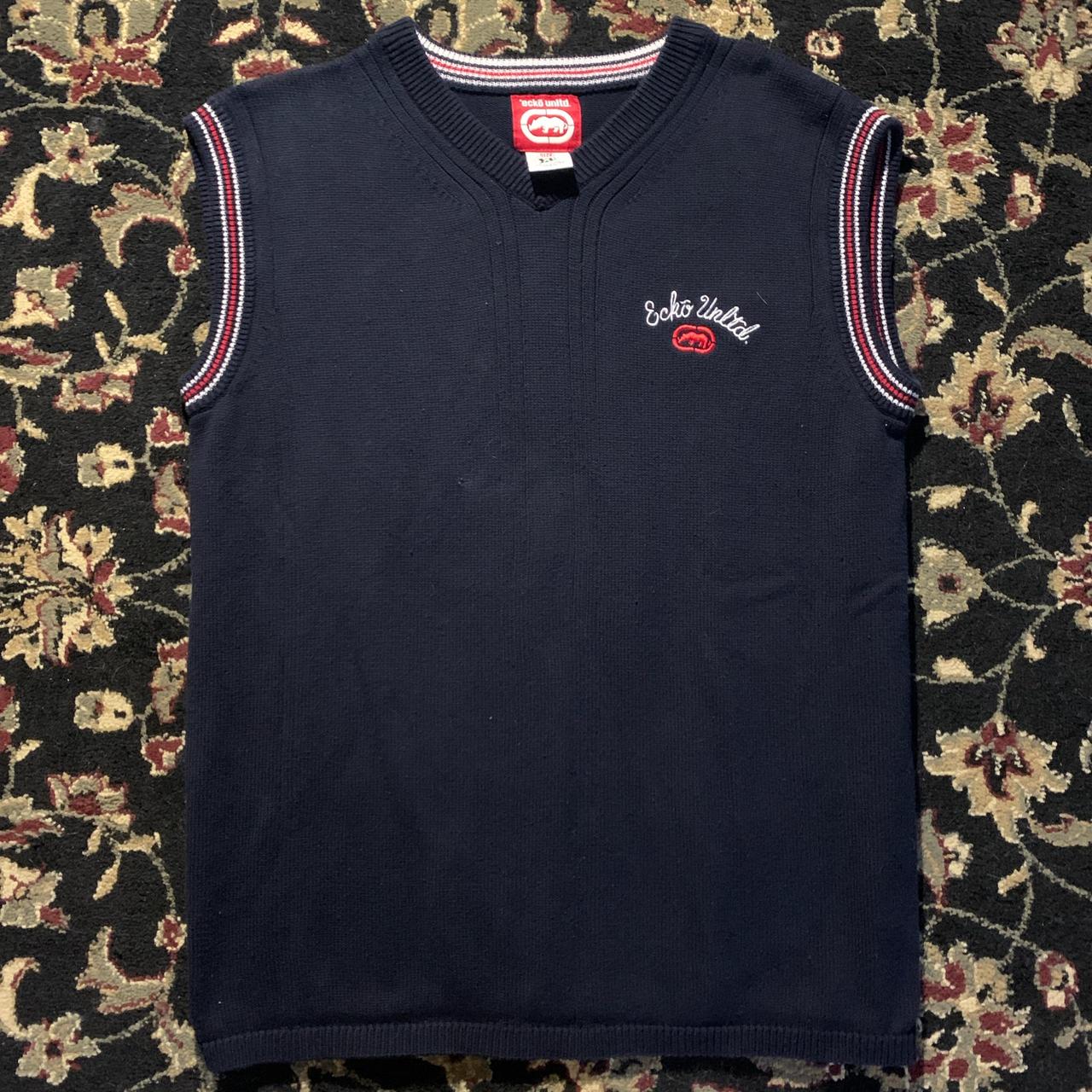 Vintage 90s Ecko Unltd Sweater Vest - tagged XL... - Depop