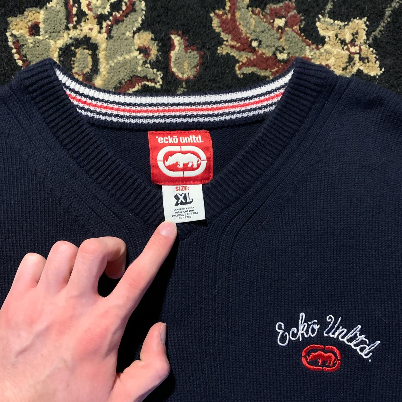 Vintage 90s Ecko Unltd Sweater Vest - tagged XL... - Depop