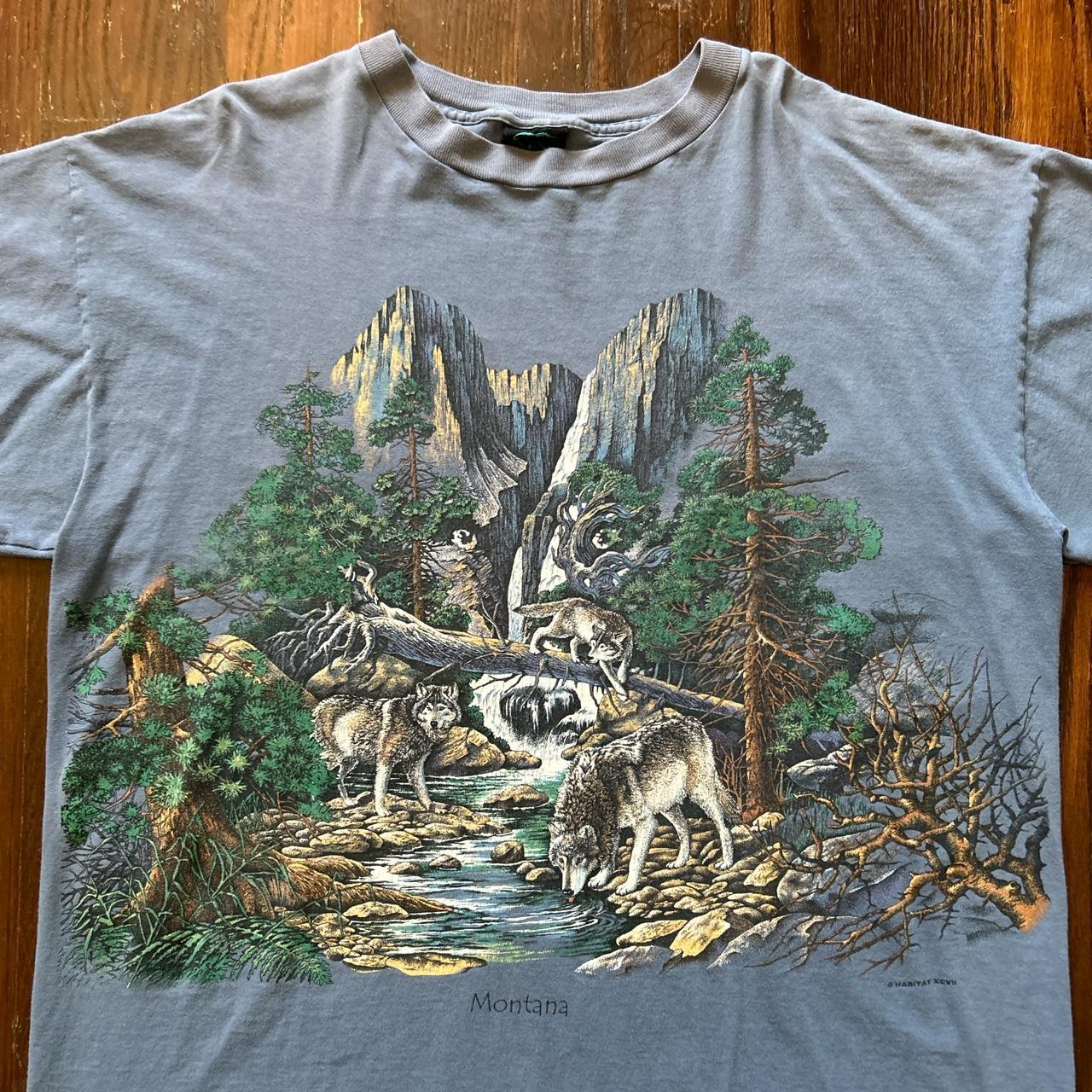 Vintage Wolf Shirt - Size XXL 📐 25” x 30” - early... | Depop