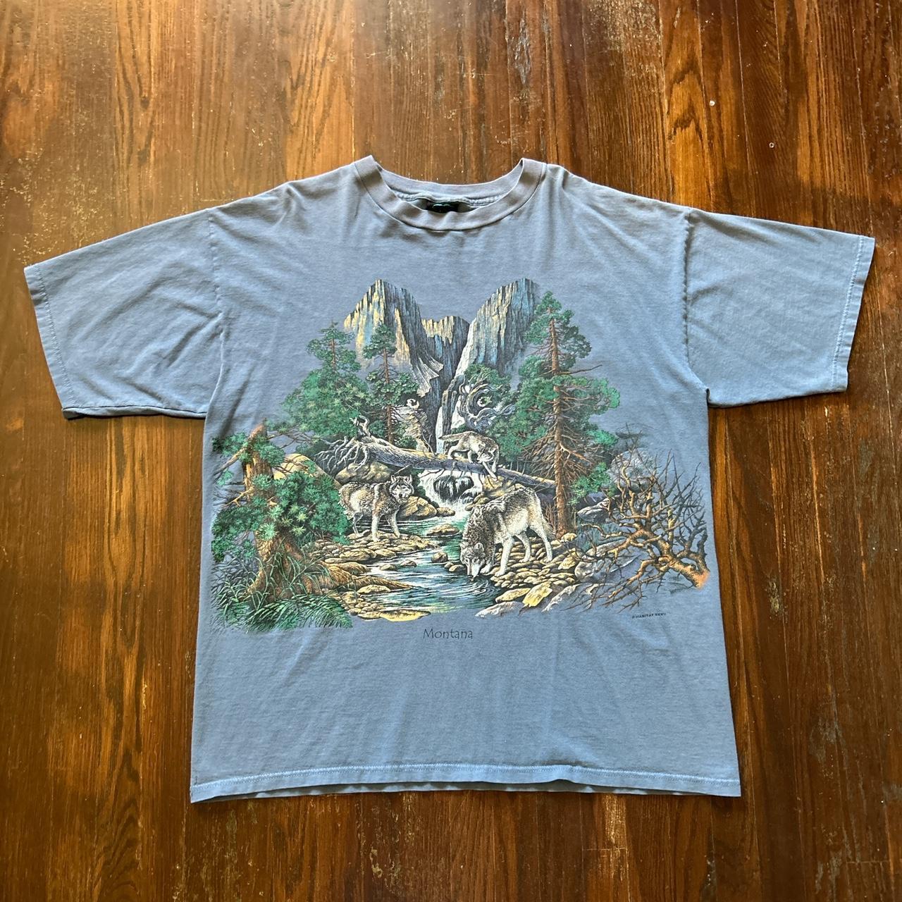 Vintage Wolf Shirt - Size XXL 📐 25” x 30” - early... | Depop