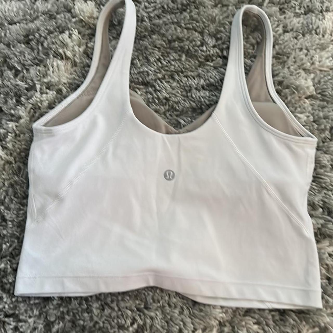 white lululemon align tank size 6 barely worn... - Depop