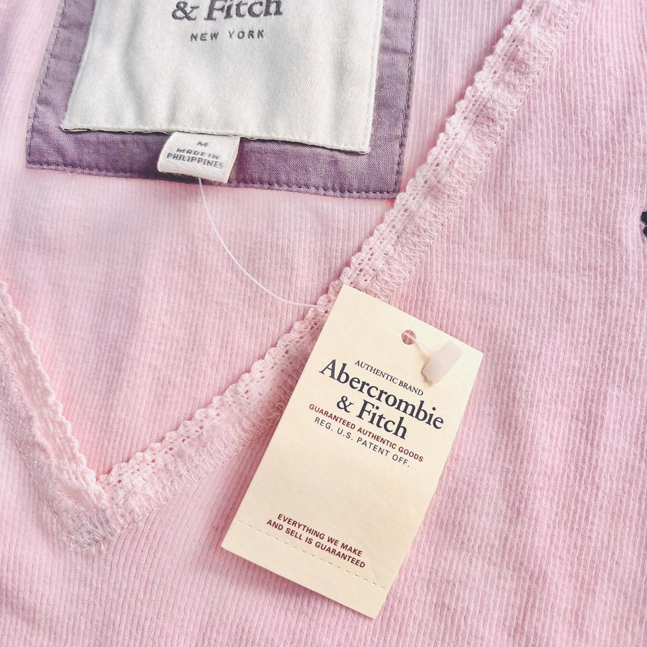 Y2K Vintage Rare Abercrombie Pink V-Neck... | Depop
