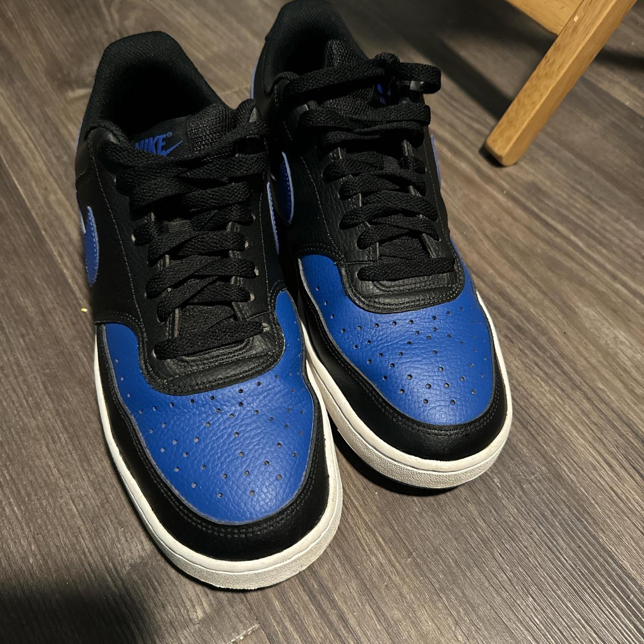 Nike Court Vision Low Blue and Black Original box... - Depop