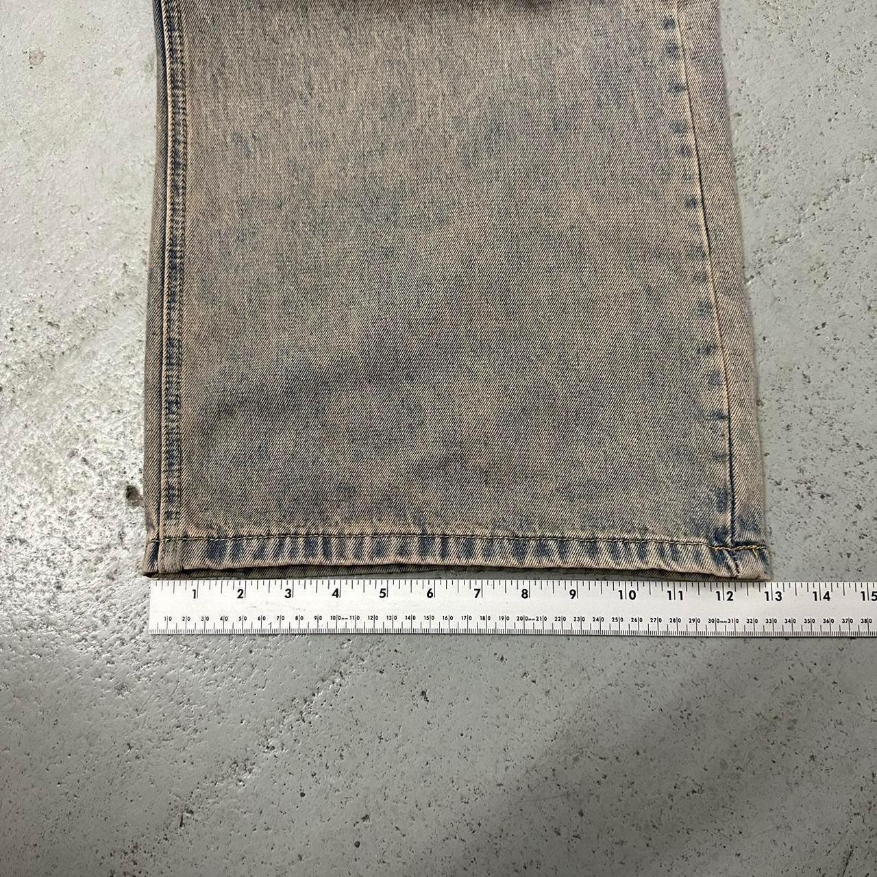 vintage baggy y2k urban wide leg faded distress wash... | Depop