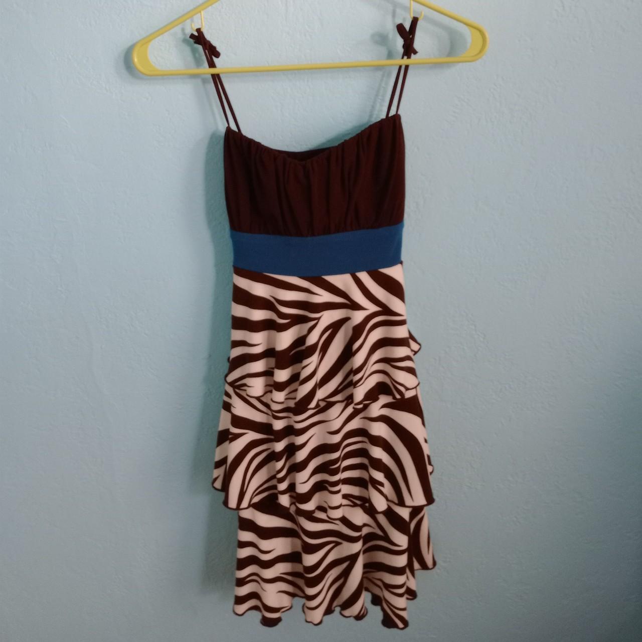 Vintage Zebra Pattern dress - Depop
