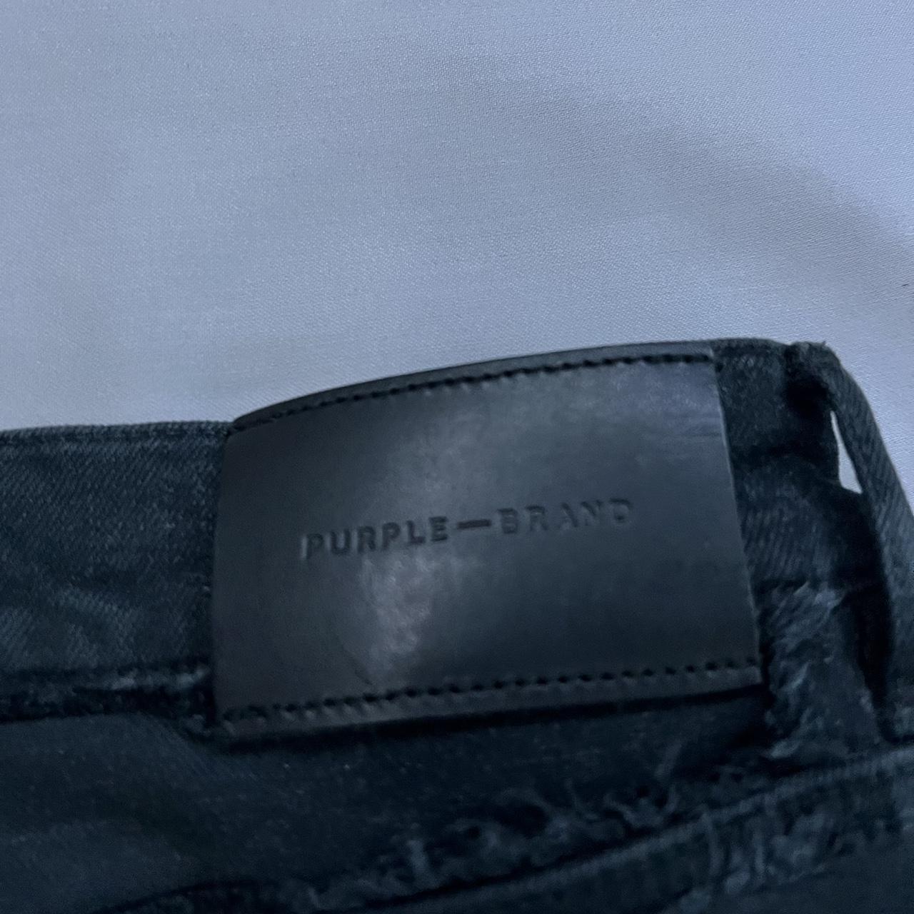 Slim fit purple jeans only wore twice all black.... - Depop