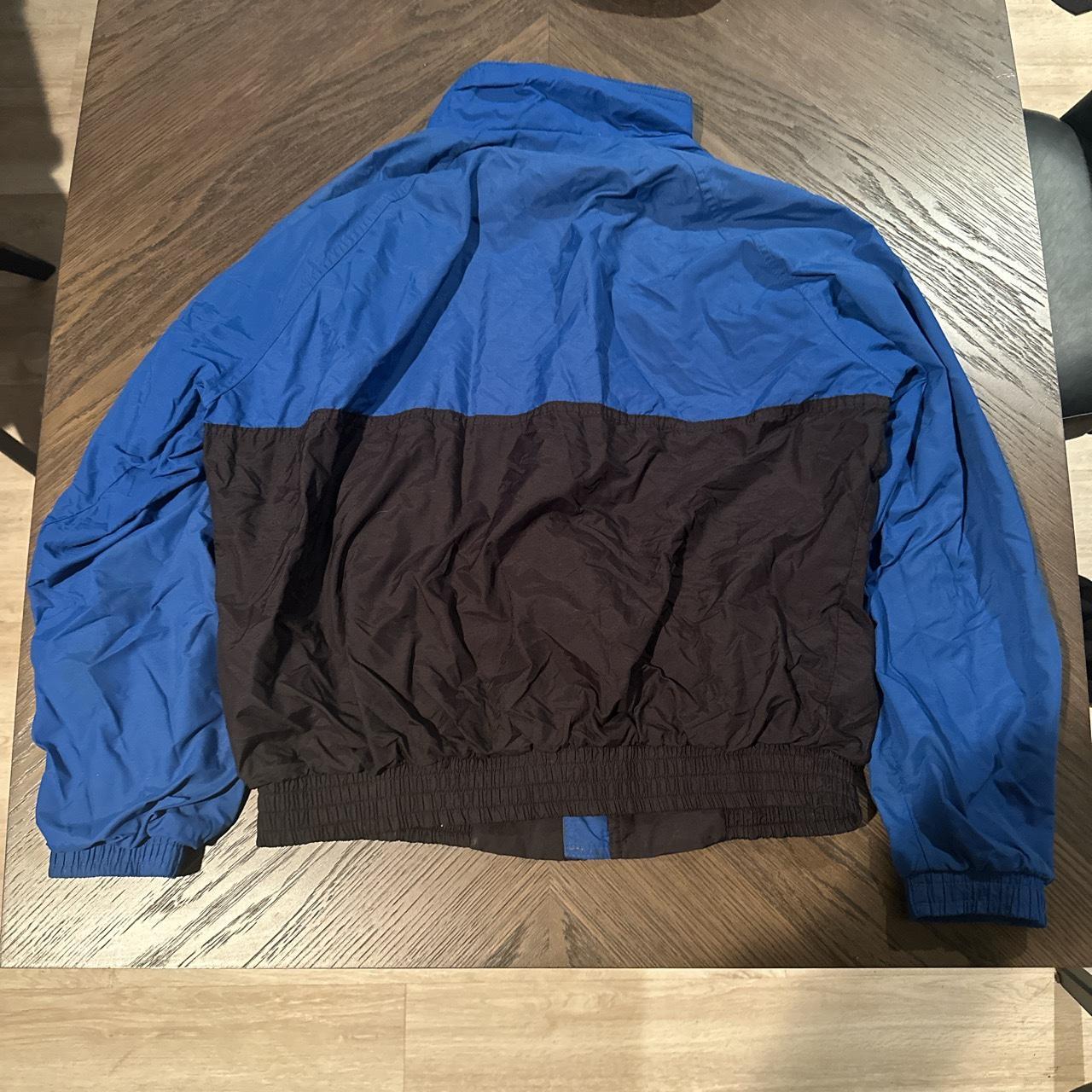 blue and black large sportscaster intel jacket - Depop