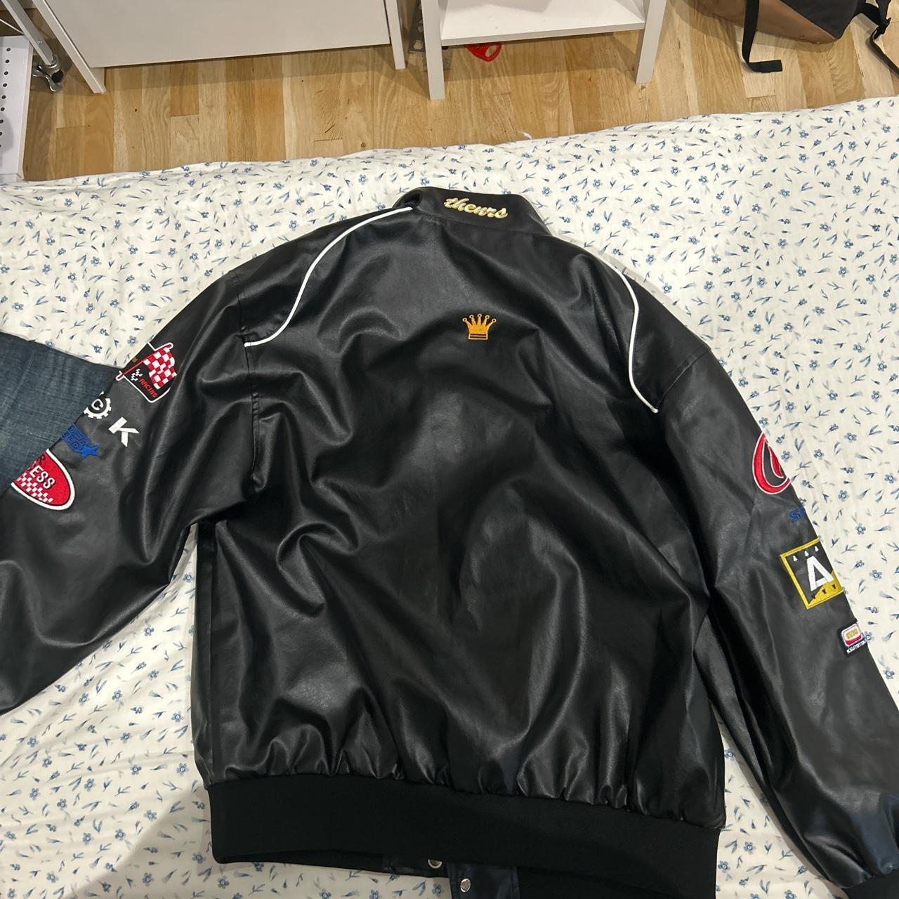 Aelfric Eden Letter-Embroidered Racing Jacket -... - Depop