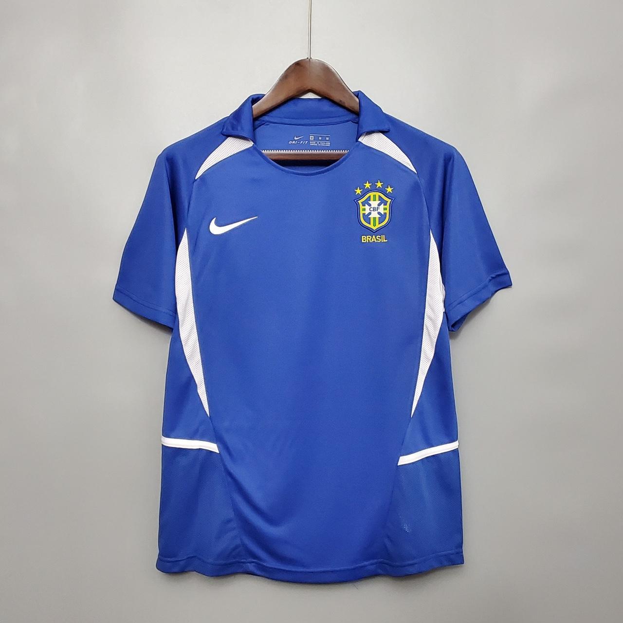Brazil World Cup 2002 Away Kit R9... - Depop