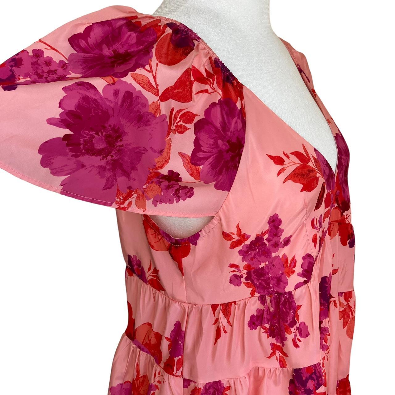 Buddy Love ‘Jules’ Fiji Print Tiered Flutter Sleeve... - Depop