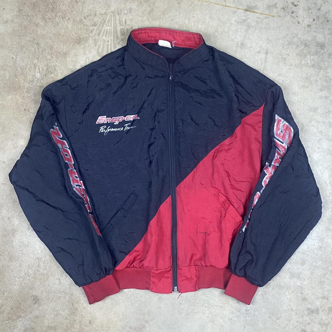 90’s Snap On Racing Jacket w/ Sleeve Hits •True to... | Depop