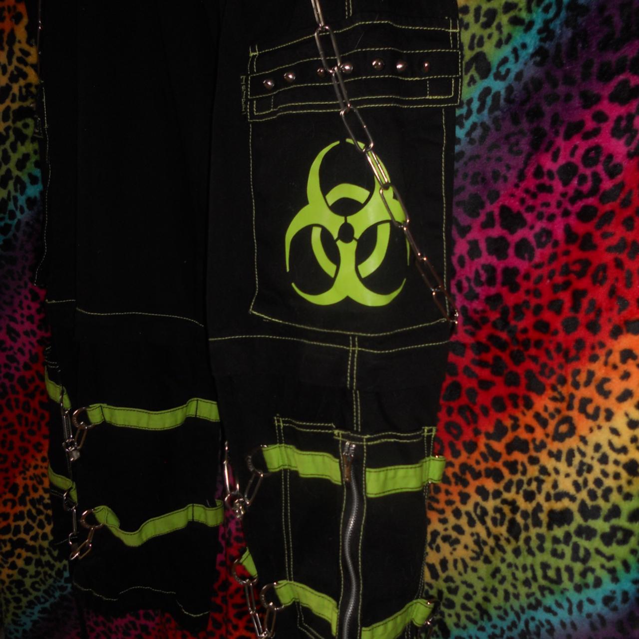 ☣︎ biohazard neon green tripp pants ☣︎ 🧪 sizing 🧪 xl... - Depop
