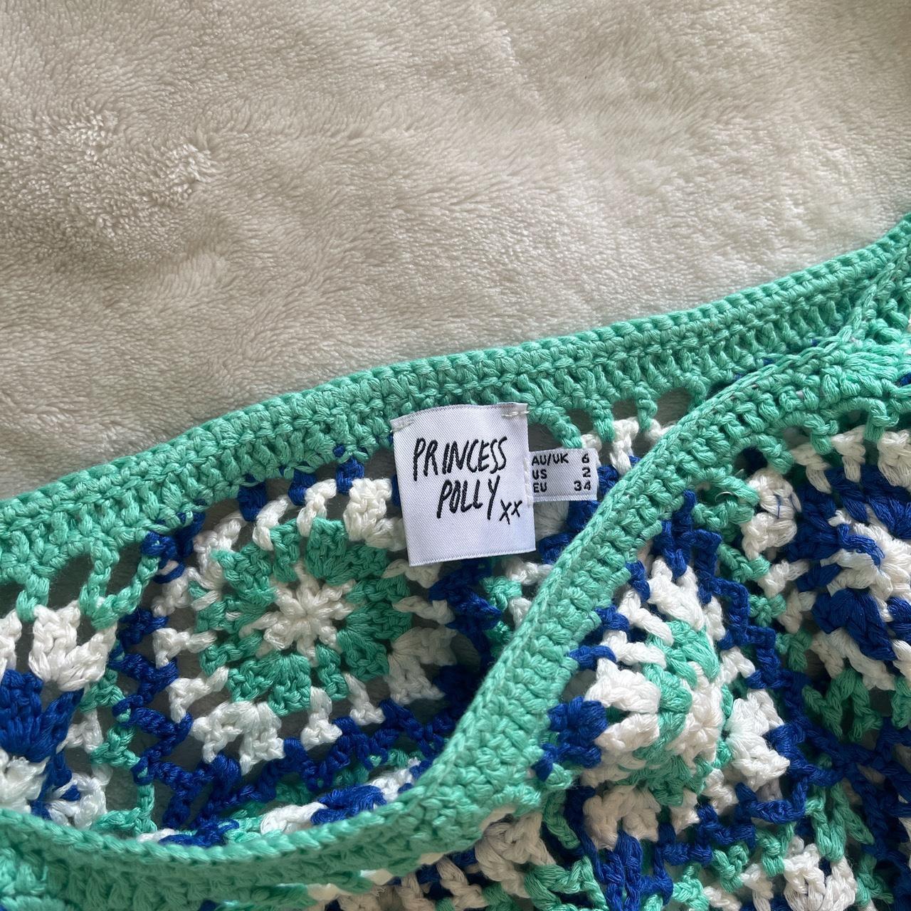 Princess Polly crochet/knit bell sleeve crop top.... - Depop