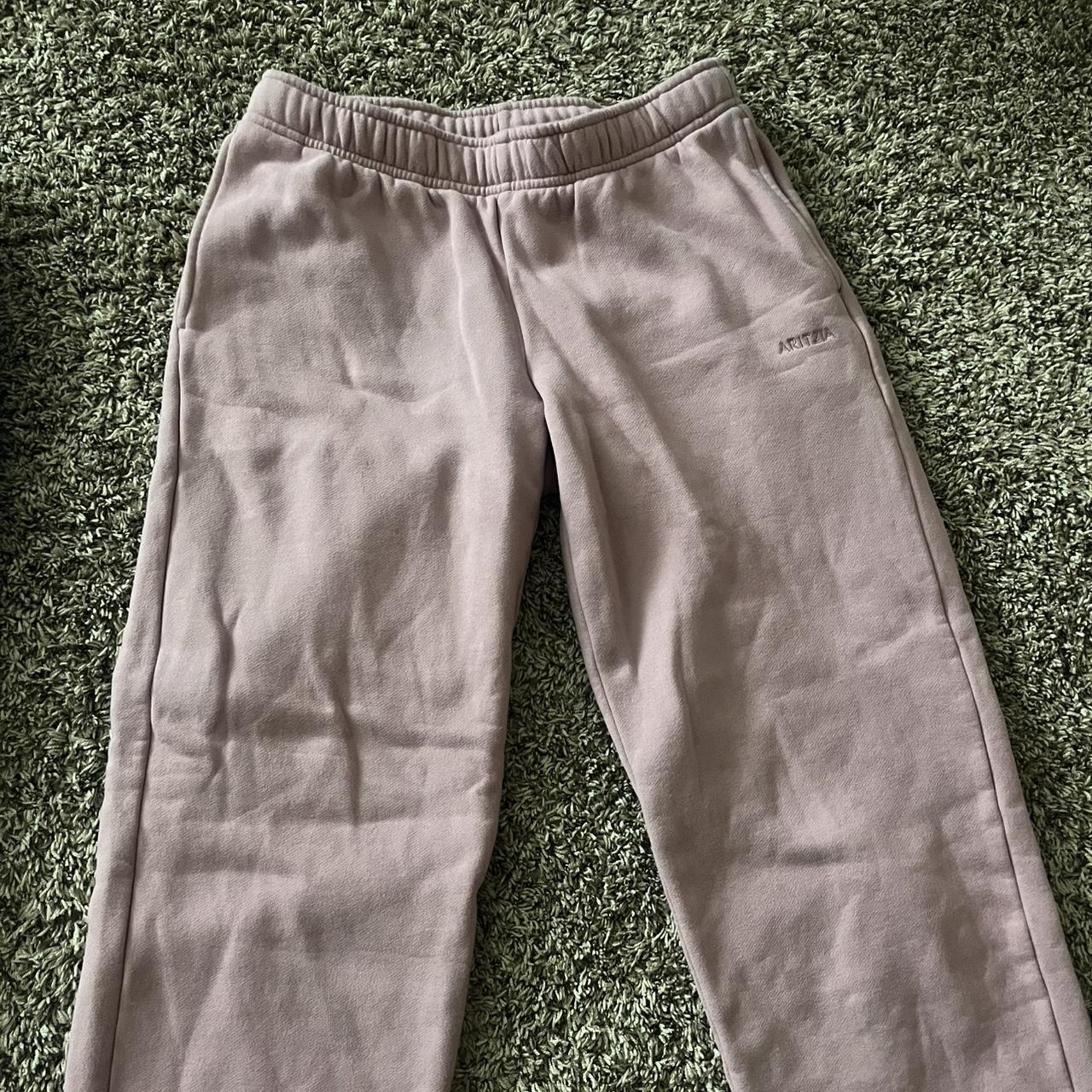 Aritzia Pink sweatpants. Small stain on the back... | Depop