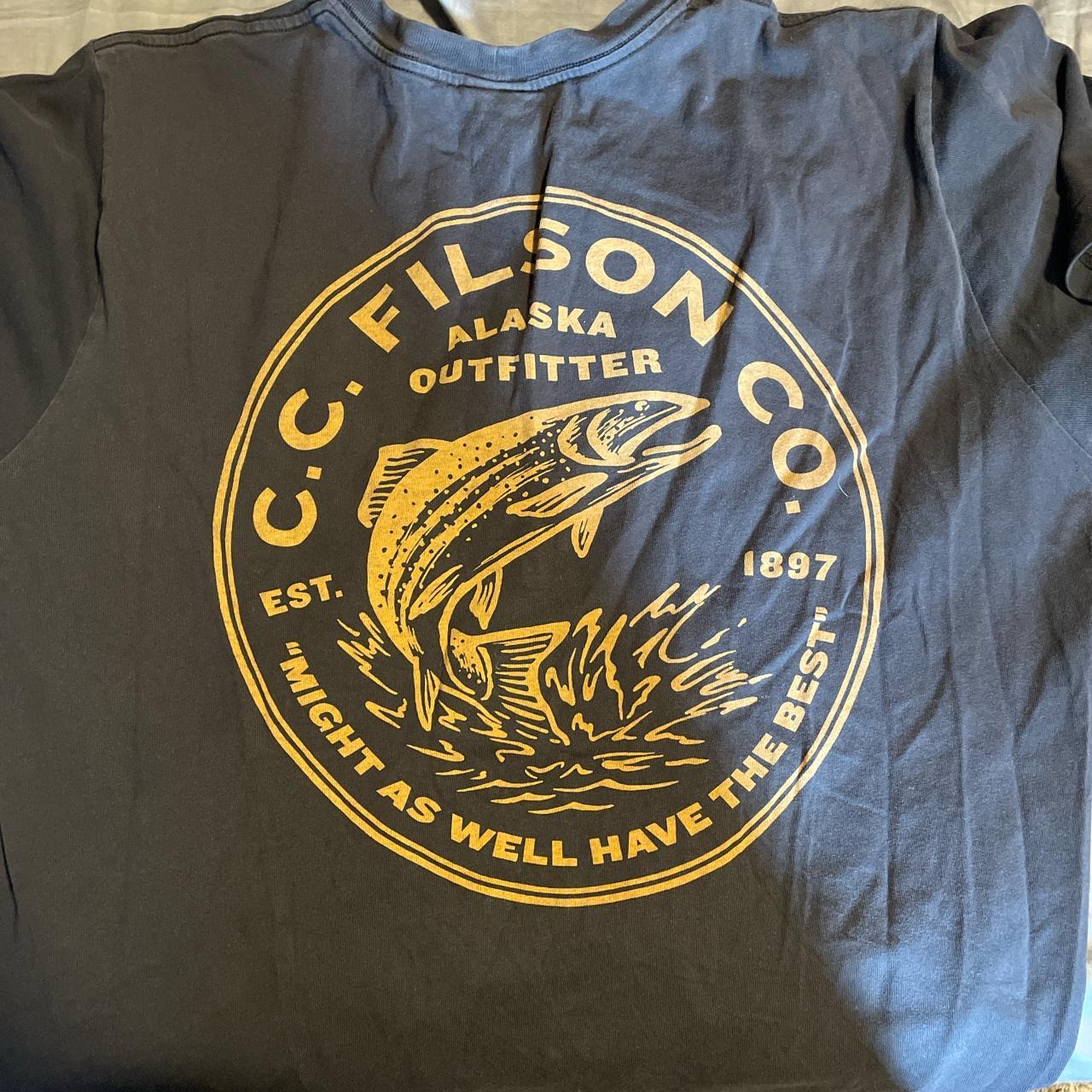 Filson T-Shirt with Trout Design #fresh #filson... - Depop