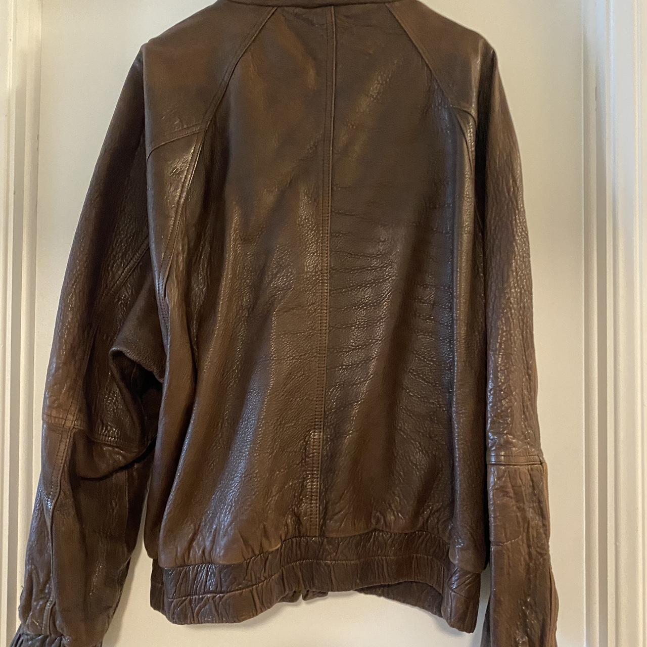 Andrew Marc leather bomber jacket size XL. Leather... - Depop