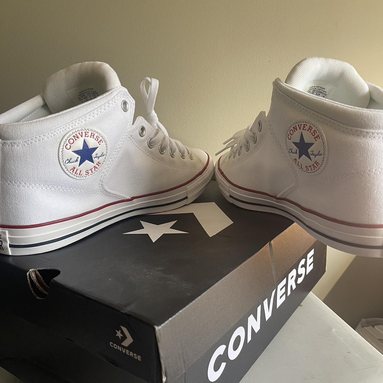 White Basic Converse Brand new Never worn LOOK AT... - Depop