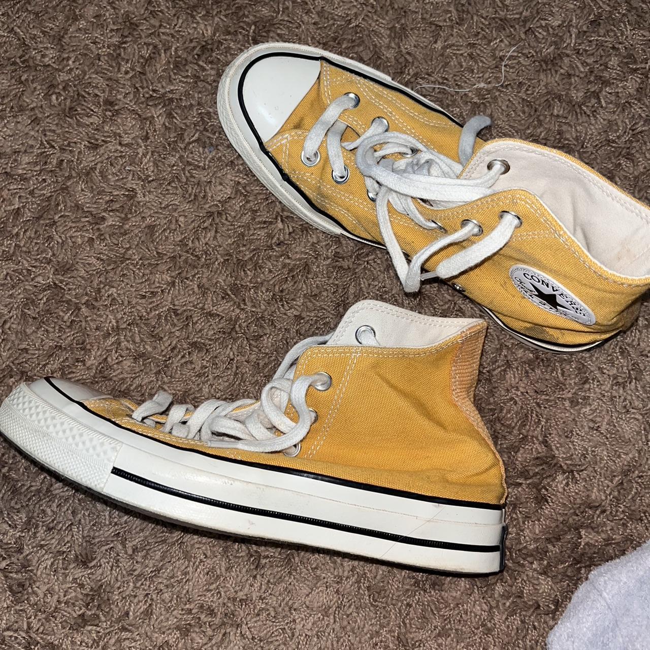 Yellow Converse - Depop