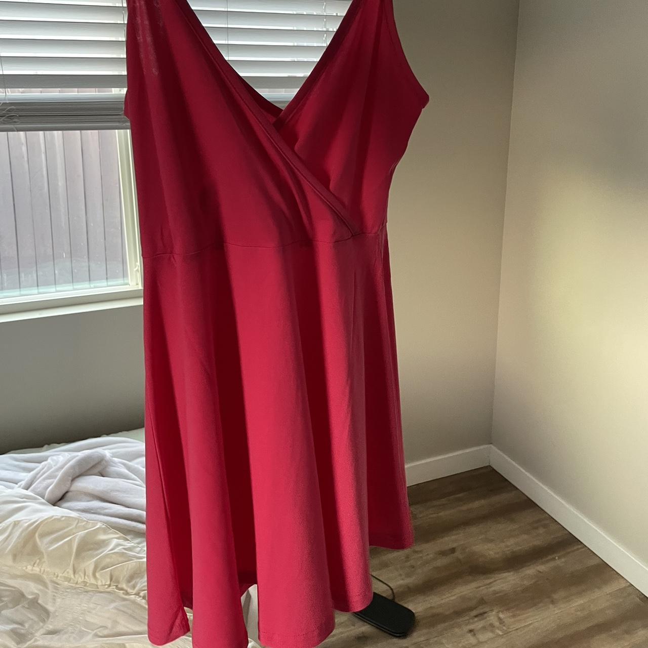 Pink mini dress (idk why it looks red in the pic) - Depop