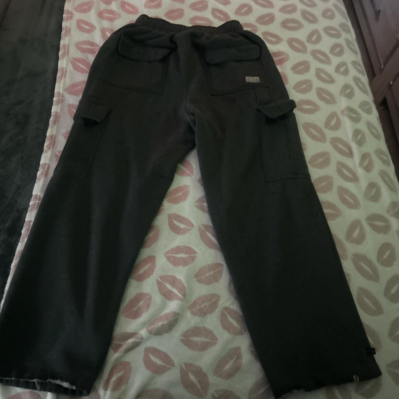 Charcoal grey cargo pro club sweats no string comfy.... - Depop